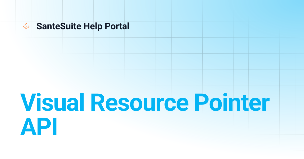 Visual Resource Pointer API | SanteSuite Help Portal